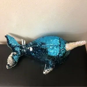 Goffa | Toys | Goffa Sequin Unicorn Whale Turquoise Silver 5 Stuffed ...